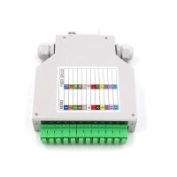 China DIN Rail Fiber Optic Cable Patch Panel 12 SCAPC Adapter Terminal Connection Box for sale