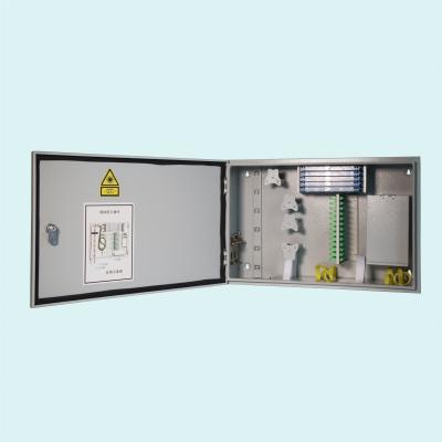 China Outdoor Fiber Patch Panel Wall Mount Cold Roll Steel 12 24 48 96 Port With SC LC Adapter for sale