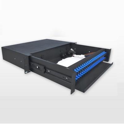 China Cold Roll Steel 19 Fiber Optic Patch Panel For Fiber Distribution / Terminal Connection for sale