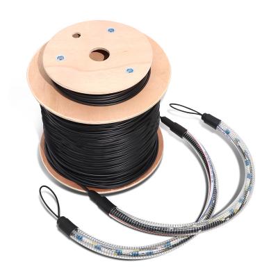 China Self Supporting Aerial Pre Terminated Multi Fiber Cables 12 Core Singlemode LC Pre Termination for sale