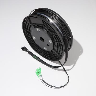 China Custom Assemblies Pre Terminated Multi Fiber Cables SC APC Cord With Pulling Sock 4F for sale