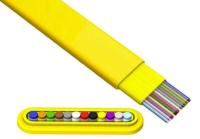 China Multi / Single Mode Bulk Fiber Optic Cable Indoor Flat High Density 4 6 8 12 Core for sale