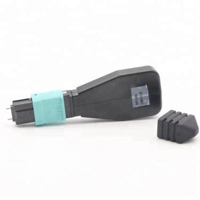 中国 ポリ塩化ビニールLSZHのジャケットの光ファイバーのパッチ・コードのループバックMPOのコネクターの男女の極性A 販売のため