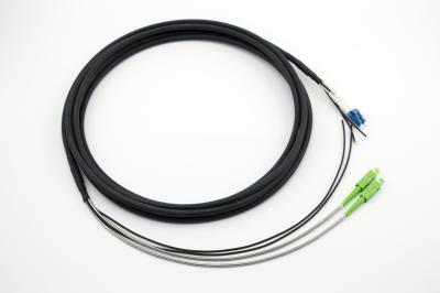 China Sc ligero de la asamblea de cable de la fibra a la chaqueta al aire libre a dos caras del negro LSZH del Lc en venta