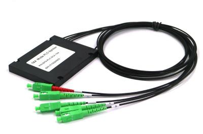 China ABS Module Fiber Optic Splitter 1 In 4 Out SC APC G657A 2.0 Lszh Ruggedized Pigtails for sale