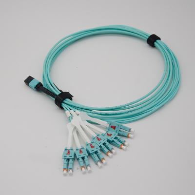 China High Density Cabling Pre Terminated Multi Fiber Cables MTP/MPO Female To LC Uniboot for sale