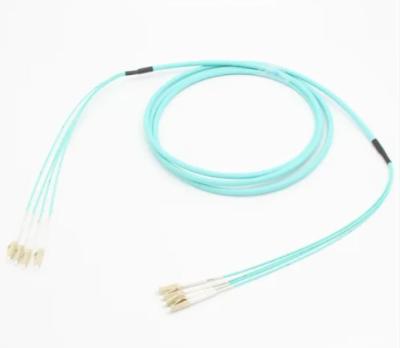China OM3 Multimode LC Pre Terminated Multi Fiber Cables 4/6/8/12/24F With PVC LSZH Jacket for sale