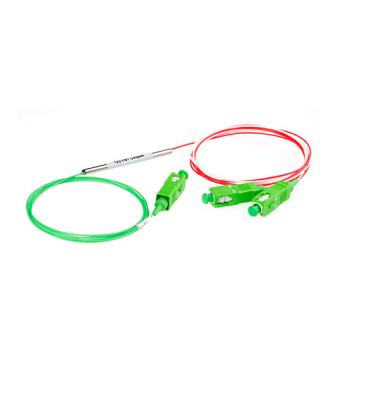 China SC/APC Connectors Fiber Optic Cable Splitter 1x2 FBT Single Mode Standard Coupler 3 Port for sale