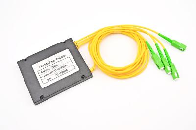 China Low Insertion Loss Fiber Optic Splitter 3 In 1 Out SC/APC Connector 1x3 Single Mode for sale