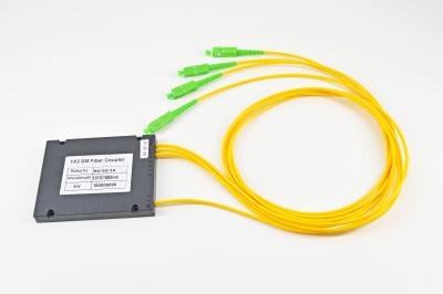 China Low Insertion Loss Fiber Optic Splitter 3 In 1 Out SC/APC Connector 1x3 Single Mode for sale