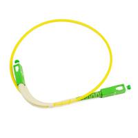 China 90 Degree Angle Boot Fiber Optic Patch Cable OS2 9/125um High Density Cabling Solution for sale