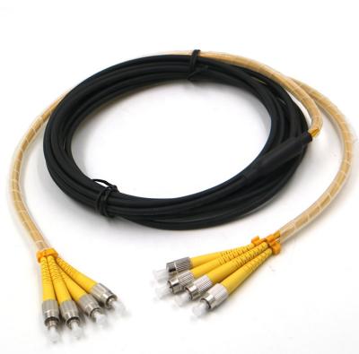 중국 PE 3.0mm를 가진 재킷 옥외 전 종결한 케이블 4 핵심 FC/UPC-FC/UPC는 다리를 펼칩니다 판매용