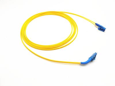 China Data center 45/90 degree angled boot LC/UPC to Short Boot LC/UPC fiber optic patch cord single mode duplex 3m LSZH for sale