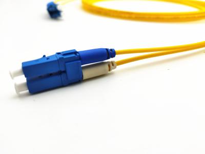 China Data center 45/90 degree angled boot LC/UPC to Short Boot LC/UPC fiber optic patch cord single mode duplex 3m LSZH for sale