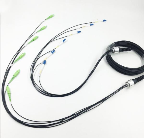 6/12/24 Core Fiber Optic Cable Pre Terminated LC/SC Breakout Lead Supports 40G 100G Network