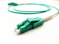 China PVC LSZH Jacket Fiber Optic Patch Cables LC Duplex Uniboot OM4 High Density for sale
