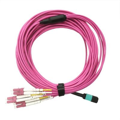 Cina L'assemblea plenaria di OM4 50/125um ha valutato il cavo di toppa della fibra mista per aggiornamento 40G/100G/400G in vendita