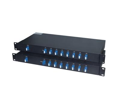 China Single Fiber BIDI DWDM Mux Demux Multiplexer 8/16 Channels Rack Mounted Low insertion loss for sale