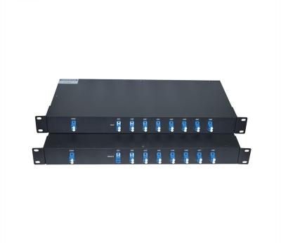 China Single Fiber BIDI DWDM Mux Demux Multiplexer 8/16 Channels Rack Mounted Low insertion loss for sale