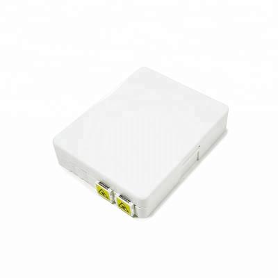 China ABS Plastic SC/APC Shutter Adapter FTTH Fiber Optic Termination Box for sale