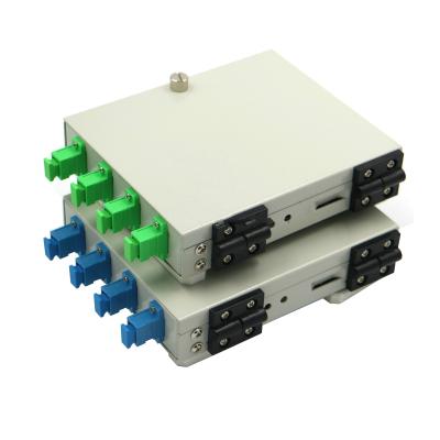Caja de la terminación de la fibra del soporte de la pared de la red del acceso de los conectores FTTH de SC/FC/LC/ST