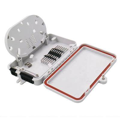 China 1*8 PLC Splitter 12 Cable Entrance FTTH Optical Fiber Distribution Box for sale