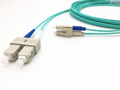 PVC/LSZH LC-SC Duplex Multimode OM3 Fiber Cable Assembly