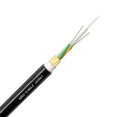 China 2~144 Cores OS2 G652D 200m ADSS Optical Fibre Cable for sale