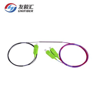 China 1x2 Splitter 980/1550nm EDFA WDM Wavelength Optical Couplers for sale