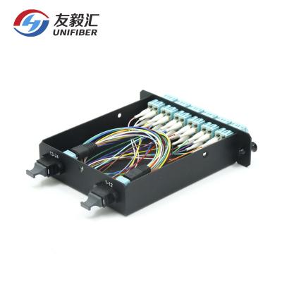China 1x24F SPCC 24 Core MPO LGX Fiber Optic Patch Panel for sale