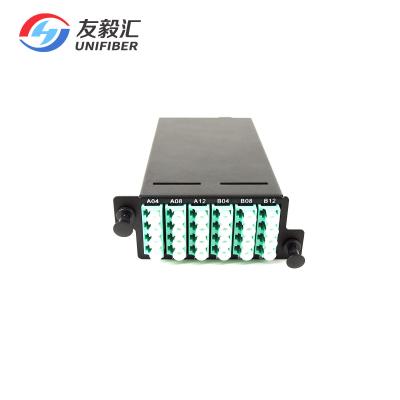 China OM3 Quad LC 24F 2U 288F MPO MTP Fiber Patch Panel for sale