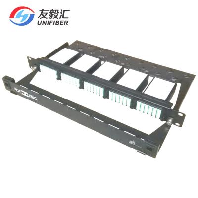 China OM3 Quad LC 24F 2U 288F MPO MTP Fiber Patch Panel for sale