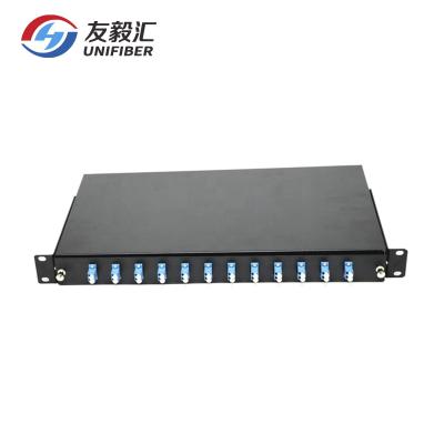 China Single Mode Duplex 1U 12/24 Port LC Fiber Patch Panel for sale