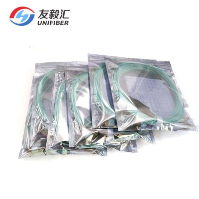 China 8 Core 3m Multimode Female To LC OM3 MPO Breakout Cables for sale