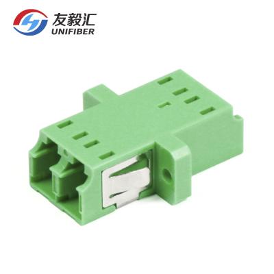 China Ceramic Sleeve 0.2dB LC/APC SM Duplex Adapter With Flange for sale