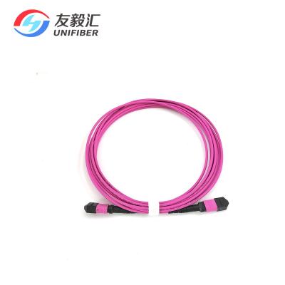 Cina Cavo femminile del tronco di polarità B 5M MPO della fibra OM4 12 in vendita