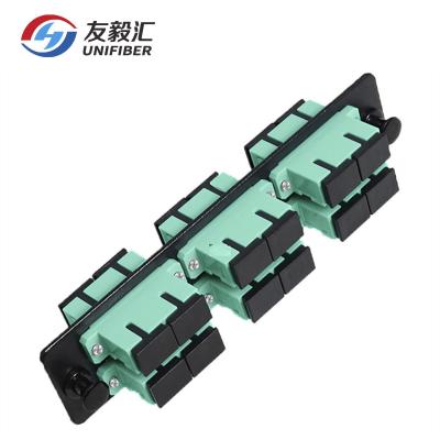 China SC Duplex 24fibers OS2 LGX Single Mode Patch Panel 6 Port for sale