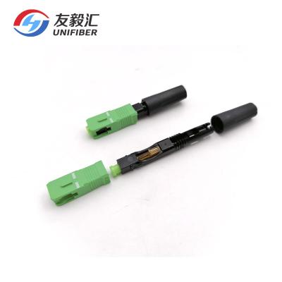 China Low Insertion Loss FTTH SC APC Fiber Optic Fast Connectors 10pcs/pack for sale