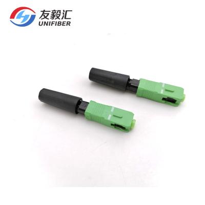 China Low Insertion Loss FTTH SC APC Fiber Optic Fast Connectors 10pcs/pack for sale