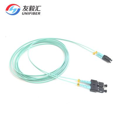 China 2.0mm 2M OM3 Multimode 50/125um SC To LC Duplex Patch Cord for sale