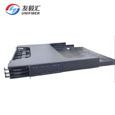 China LC Connector 1U 144 Fiber MPO Patch Panel 12F Cold Rolled Steel for sale