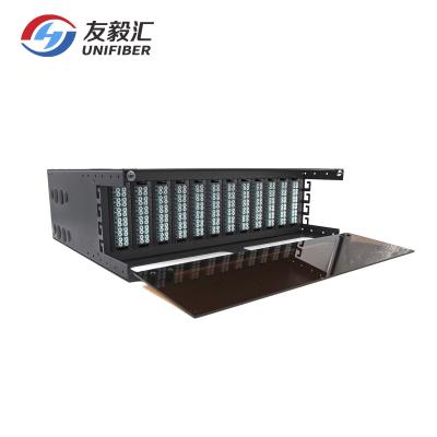China 288 Port 3U MPO Fiber Patch Panel 12X24 Core MPO Cassette Module for sale