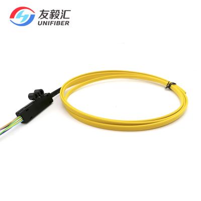 China G657A2 LSZH 12C Ribbon Fiber Optic Pigtail 1.5m SC APC Drop Cable Pigtails for sale