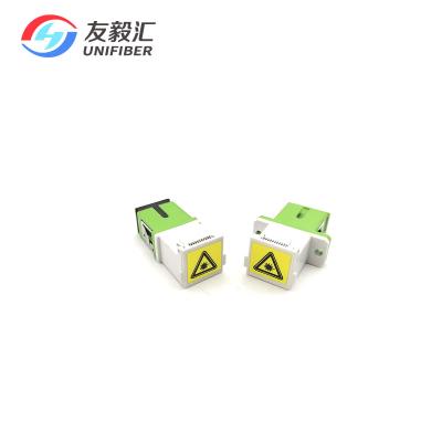 China SC APC Fiber Optic Adapter Single Mode Simplex Zirconia Sleeve For CATV for sale