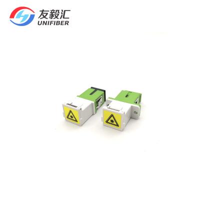 China SC APC Fiber Optic Adapter Single Mode Simplex Zirconia Sleeve For CATV for sale