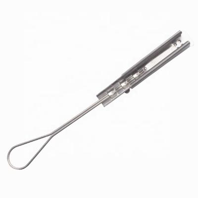 China FTTH Flat Drop Wire Clamp 220mm Length 1.5KN Stainless Steel Tension Clamp for sale