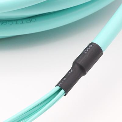 China Pre Terminated Multifiber Breakout Patch Cable LC UPC OM3 Multimode 850nm for sale