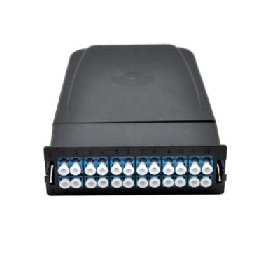 China High Density MPO 1U Fiber Patch Panel 96 Port Rack Mount 4 Cassette Modules for sale