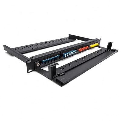 China High Density MPO 1U Fiber Patch Panel 96 Port Rack Mount 4 Cassette Modules for sale