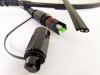 China Toneable Flat SST Drop Cable Assembly Pre Connectorized 24AWG 50F for sale